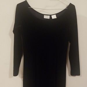 Moda International | Dresses | Moda Intl Black Velvet Dress Size Mp ...
